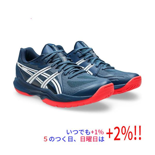 【商品名：】asics アシックス 26.5cm ハンドボールシューズ POWERBREAK FF 1071A101 マコ ブルー/ホワイト　／　【商品状態：】新品　／　【検索用キーワード：】≪即納≫ 26.5cm ハンドボールシューズ P...