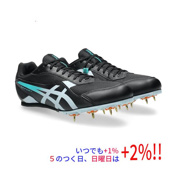 【商品名：】asics アシックス 23.5cm 陸上シューズ スパイク EFFORT 14 1093A264 ブラック/クール グレー　／　【商品状態：】新品　／　【検索用キーワード：】≪陸上競技 即納≫ 23.5cm 陸上シューズ スパ...