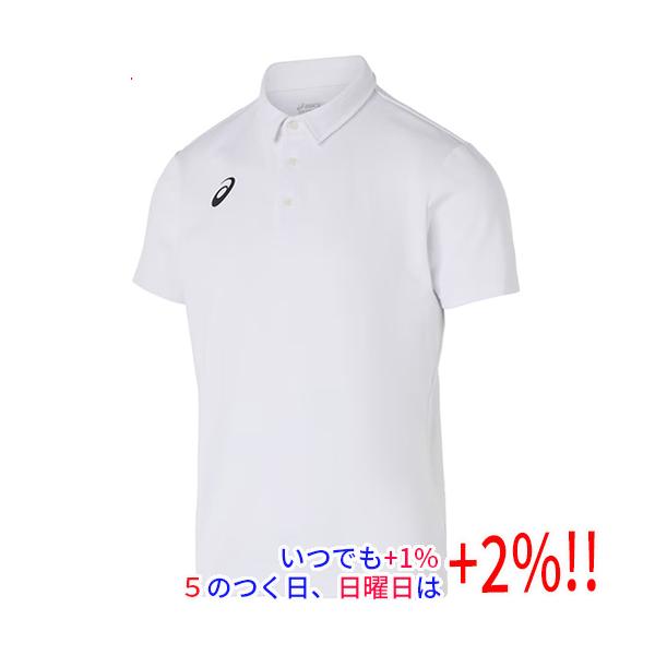 【商品名：】asics アシックス S サイズ ドライ半袖ポロシャツ TEAM POLO SHIRT 2031E953 ブリリアントホワイト　／　【商品状態：】新品　／　【検索用キーワード：】≪即納≫ Sサイズ ドライ半袖ポロシャツ TEA...