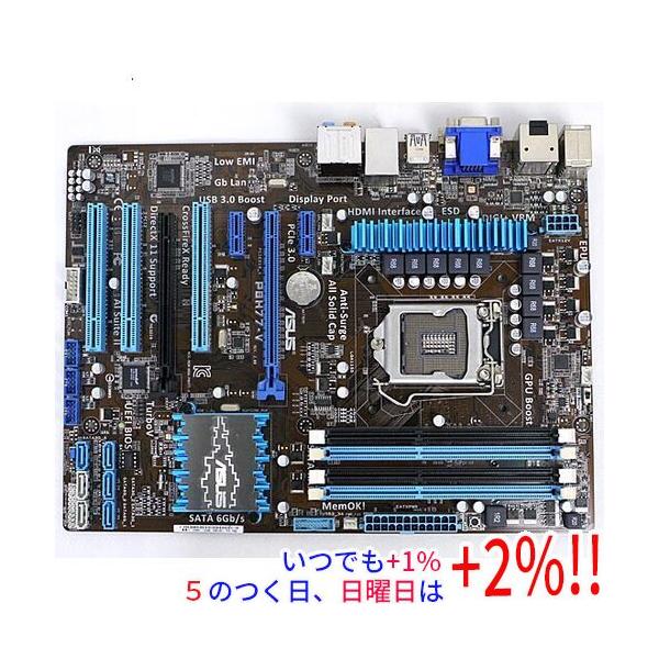 【商品名：】ASUS製 ATXマザーボード P8H77-V LGA1155　／　【商品状態：】動作確認済の中古品です。／ ／ ※中古品ですので、傷、汚れ等ある場合がございます。ご理解の上、ご検討お願いします。　／　【検索用キーワード：】≪A...
