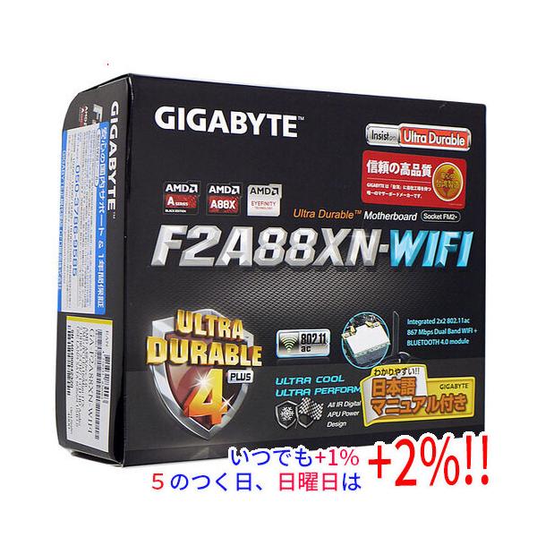 【商品名：】GIGABYTE Mini ITXマザーボード GA-F2A88XN-WIFI Rev.3.0 元箱あり　／　【商品状態：】動作確認済みの中古品です。／ ／ ※中古品ですので、傷、汚れ等ある場合がございます。／ ご理解の上、ご検...
