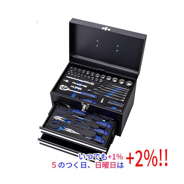 メンテナンス作業に必要な70PCSの工具を厳選しました。バイクや自動車、家庭や事務所の各種メンテナンス作業。引出しは荷重時もスムーズで静かな開閉が可能なベアリングスライドレールを採用しています。72山ギア採用のラチェットハンドルは狭い場所で...
