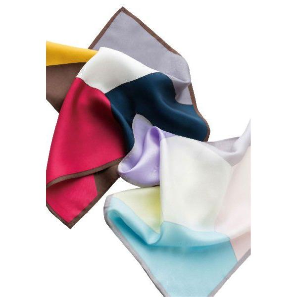 1枚のチーフに6色が入ったマルチカラーチーフ。お洋服に合わせて、お楽しみいただけます。メリハリをつける濃い目の色のディープカラーと華やかな印象のパステルカラーの2タイプ。関連キーワード：ポケットチーフ,シルクチーフ,チーフ,マルチカラー チ...