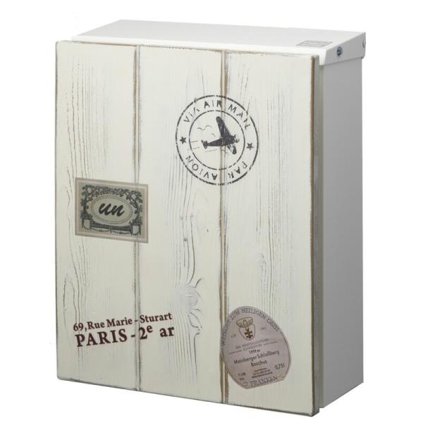 爆買 【ポスト】un TIMBLE　アン タンブル　TRP-2（丸三タカギ）【送料無料】旅をしてやってくる手紙への想いを表現しました。スタンプをあしらった木目調パネルは、トランクをイメージ。旅をしてやってくる手紙への想いを表現しました。ポス...