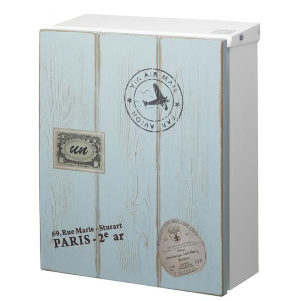 爆買 【ポスト】un TIMBLE　アン タンブル　TRP-3（丸三タカギ）【送料無料】旅をしてやってくる手紙への想いを表現しました。スタンプをあしらった木目調パネルは、トランクをイメージ。旅をしてやってくる手紙への想いを表現しました。ポス...