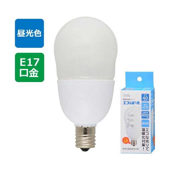 □特長● 一般球（口金E17）がついている器具にそのまま使用できる電球形蛍光灯です。● 消費電力8Wで40W白熱電球相当の明るさ□商品仕様●口金：E17●寸法：外径50、全長104mm●質量：65g●定格消費電力：8W●定格入力電流：0.1...