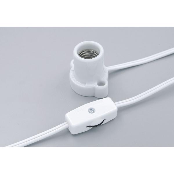 価格.com - 朝日電器 エルパ (ELPA) コード付ソケット KP-M1715H(W) 口金 E17 1.5m ホワイト 中間スイッチ付 (照明用部品) 価格比較