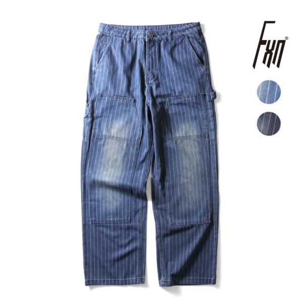 商品名F-0878 WABASH DOUBLE KNEE WORK PANTS / ウォバッシュダブルニーワークパンツ商品説明長年着古したような風合いが目を惹くウォバッシュダブルニーワークパンツ。わたりが広く、腿から裾までストンと落ちるスト...