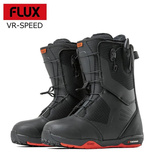 23-24 フラックス ボードブーツ ブイアール スピード ブラック FLUX Boots VR-SPEED Black 26.0 27.0 27.5 スピードレース 引っ張るだけ27.0cm 27.5cm  即納可能 最速でお手元へ
