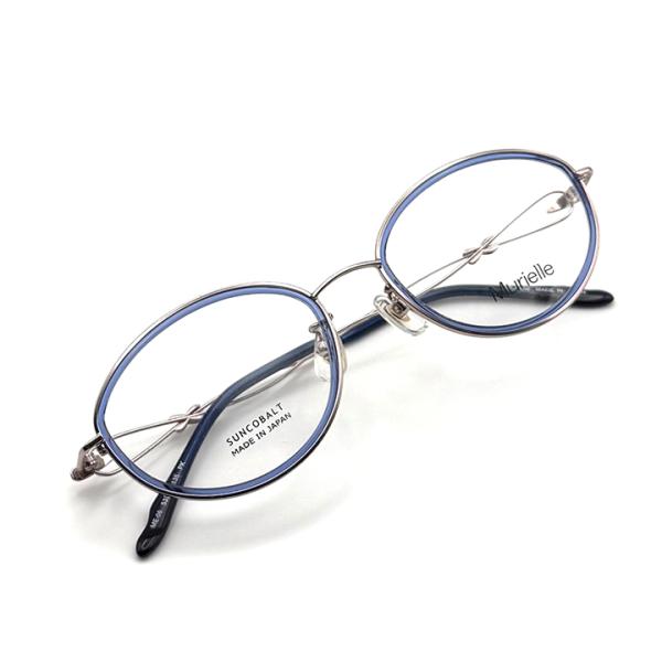 【商品名】Murielle　ME-06【カラー】COL.PK  ブルー×ピンク【サイズ】53□16ー135［H36］【タイプ】ナイロール【材質】F:コバルト合金＋プラスチックリム T:コバルト合金【原産国】日本製★こちらの商品はお買い得な度...