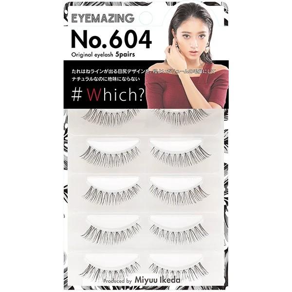 【商品名】EYEMAZING　アイメイジング　 NO.604　Which?【商品特徴】人気の「No.601 #タレハネ」のデザインはそのままに、毛量を半分に押さえカールを強くかけることで、ナチュラルにもセクシーにもどんなメイクにも使いやすい...