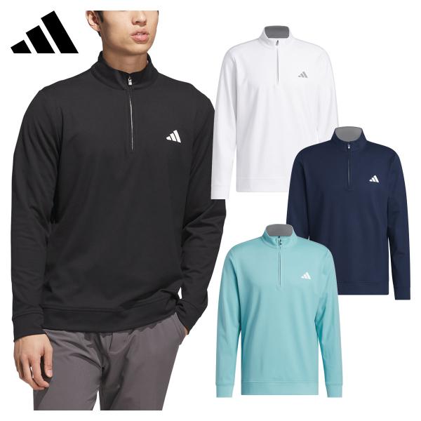 アディダス ゴルフ adidas Golf ゴルフウエア メンズ スウェット ストレッチ ハーフジップ 長袖 「 JVU44 」 2025秋冬モデル 秋冬ウェア ブラック(JL5339) ホワイト(JL5340) カレッジネイビー(JX44...