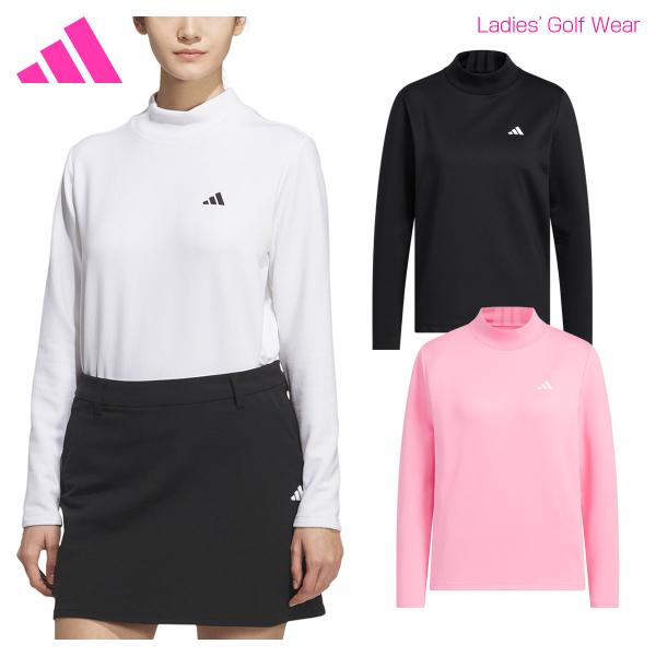 アディダス ゴルフ adidas Golf ゴルフウエア レディス 長袖モックネックシャツ ストレッチ 保温 吸放湿 COLD.RDY 「 JWK04 」 2025秋冬モデル 秋冬ウェア ホワイト(JM2991) ブラック(JM2990) ...