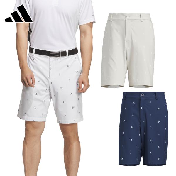 アディダス ゴルフ adidas Golf ゴルフウエア メンズ ハーフパンツ EX-STRETCH ACTIVE 撥水 撥水 UPF 50+ 「 QE169 」 2026春夏モデル 春夏ウェア ホワイト(JY8270) ワンダーアルミナ(...