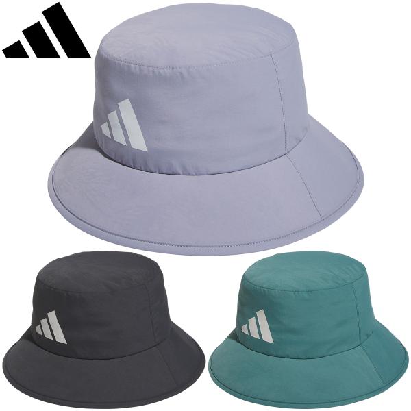 ●素材：ポリエステル100％●サイズ：OSFX(約57〜60cm)●カラー：シルバーバイオレット(JL5652)、カーボン(JX2331)、プリラブドティール(JX2332)●特長：RAIN.RDY、AEROREADYスウェットバンド