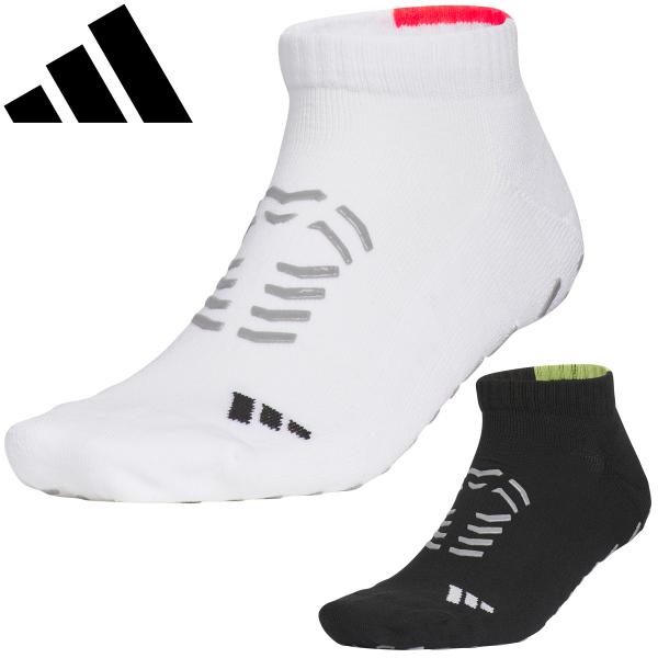 ●素材：綿73％・ポリエステル24％・ポリウレタン3％●サイズ：M(25〜27cm)●カラー：ホワイト(JE7188)、ブラック(JE7189)●特長：シリコングリップ、土踏まずサポート、軽量、薄手設計、パイル構造、メッシュ編み、つま先リンキング