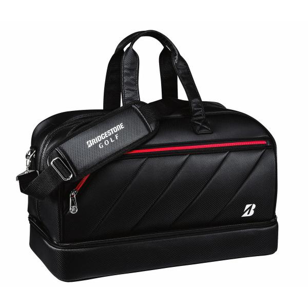 ●素材：合成皮革×ポリエステル●サイズ：L48×W24×H33cm●カラー：BK(黒)※2層式タイプでシューズや汚れ物等を分けて収納可能