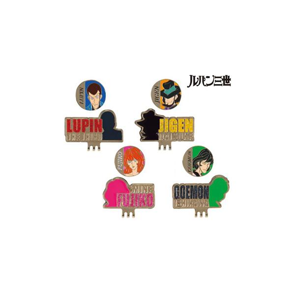 ●素材：大マーカー/鉄、小マーカー/鉄・磁石●サイズ：クリップ最長部/LU・JI約4.6cm、FU約4cm、GO約4.4cm、マーカー/φ約2.5cm●タイプ：LU(ルパン)、FU(不二子)、JI(次元)、GO(五エ門)