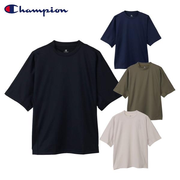 チャンピオン Champion スポーツ メンズ 半袖シャツ リカバリーウエア ルームウエア 「 C3-CS390 」 ブラック(090) ネイビー(370) オリーブ(655) サンドベージュ(782)