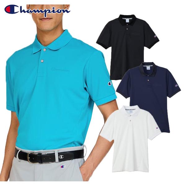 チャンピオン Champion ゴルフウエア メンズ 半袖ポロシャツ 「 C3-BG308 」 吸汗速乾 UVカット 通気 春夏ウエア 【当店在庫品】 春夏ウェア ホワイト(010) ブラック(090) ネイビー(370) ティールブルー(...