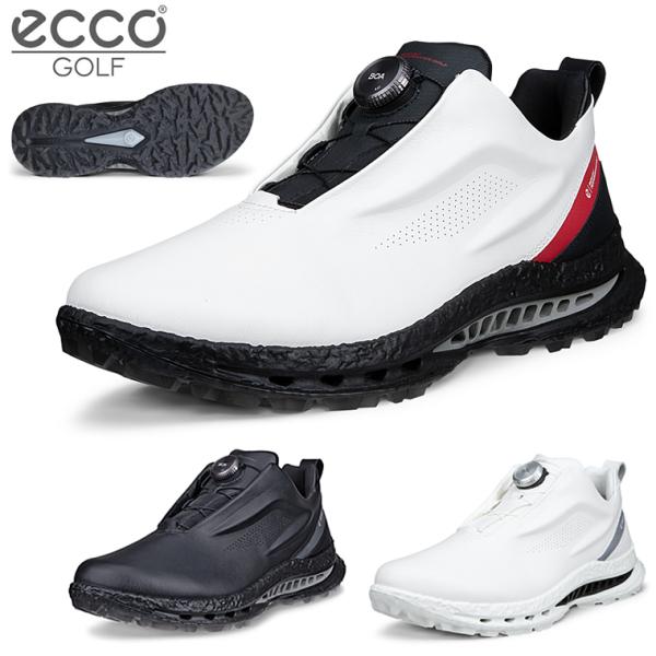 素材：ECCOパフォーマンスレザー with GORE-TEXミッドソール：PUアウトソール：TPUカラー：WHITE/CHILI RED(55428)、WHITE/BUFFED SILVER(54510)、BLACK/DARK SILVE...