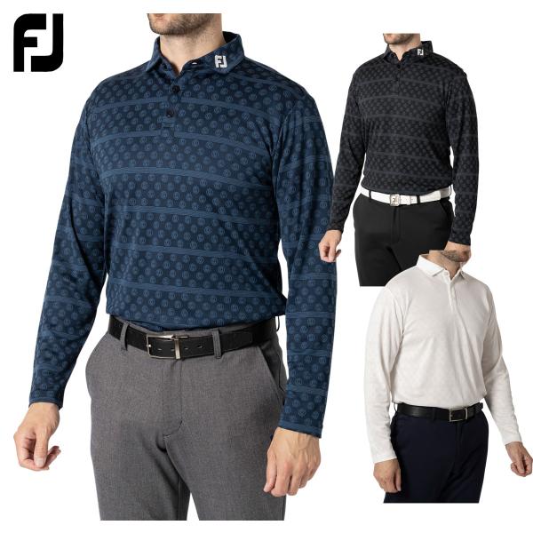 フットジョイ FOOTJOY ゴルフウエア メンズ 長袖シャツ 吸汗速乾 「 FJ-F24-S13 」 秋冬ウエア 秋冬ウェア ネイビー(32108) ブラック(32110) ホワイト(32109)