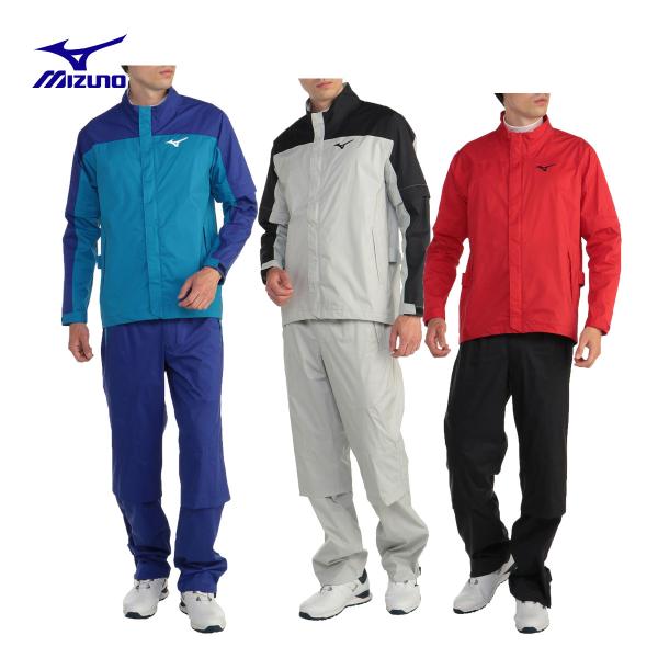 M、L、XL、2XLブルー(25)、ライトグレー(03)、レッド(62)上衣 表地：ナイロン100％裏地背裏部：ポリエステル100％下衣 本体：ナイロン100％膝メッシュ部：ポリエステル100％収納袋：ポリエステル100％