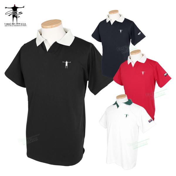 ティーマック T-MAC GOLF ゴルフウエア メンズ 半袖ポロシャツ 「 7415174107 」 春夏ウエア 春夏ウェア ホワイト(01) ネイビー(59) レッド(80) ブラック(99)