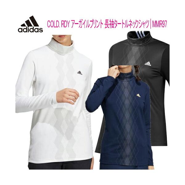 COLD. RDY アーガイルプリント 長袖タートルネックシャツ パーレイ・オーシャン・プラスチックを一部用いたタートルネックシャツ。 タートルネックの心地よさがいいプレーを導く、アディダスの長袖シャツ。寒風吹きすさぶグリーンの上で保温性を...
