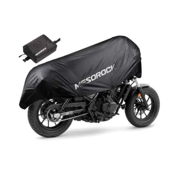 ・大切な愛車を雨、風、ほこり、雪、紫外線から守ってくれるバイクカバーです。・高品質な210D素材を採用しているため、軽量かつ丈夫な素材となっております。・底部は伸縮性ゴムが使われており、また、風飛び防止の固定用フックも付属しております。・装...