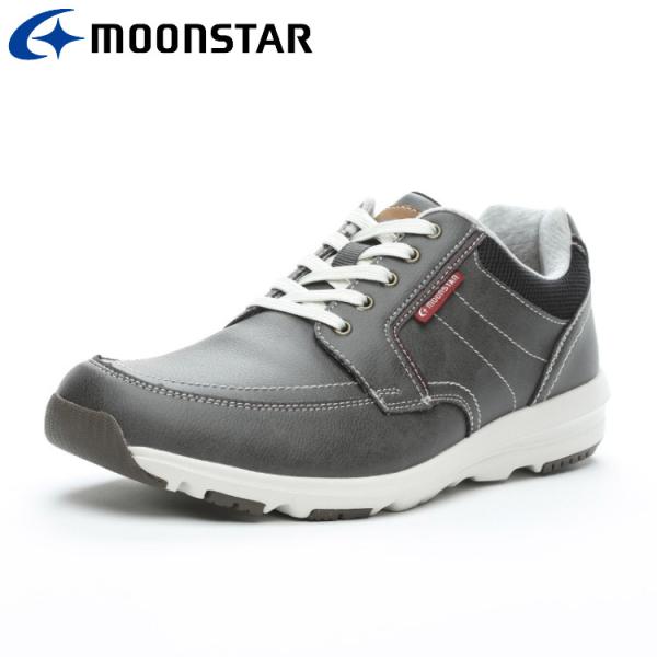 ムーンスターのメンズカジュアルスニーカーです。ミッドソールは柔らかくて衝撃吸収性に優れた「ライトフォーム」機能を搭載し、枕のような極厚ふかふかのウレタンクッションが足裏をしっかりとサポートします。ヒールの高さは4.0cmで、重量は26.0c...