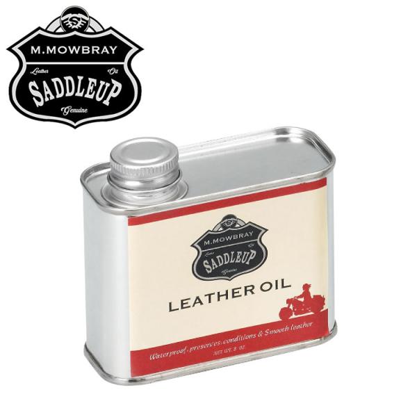 Saddle Up Leather Oil天然成分配合、皮革製品用栄養リキッドです。ミンクオイルと酸化しにくいキャスターオイルを使用。保湿力も高い保革オイルです。少量を全体に薄く塗りこみ、乾拭きすることで高い栄養効果が得られます。固形タイプ...