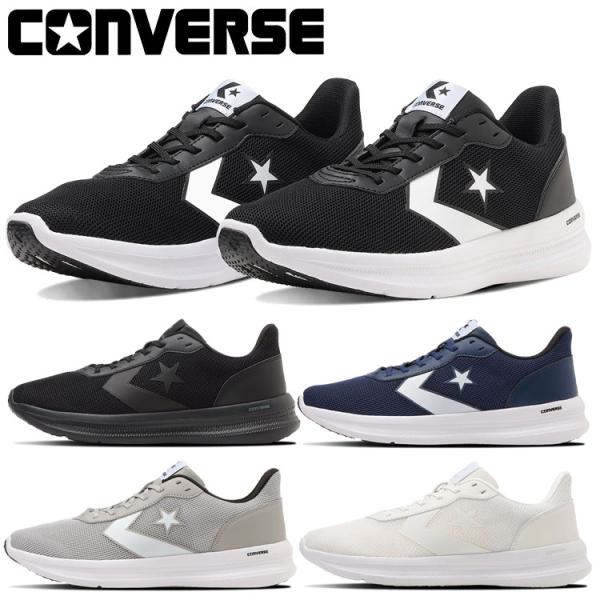 コンバースのランニングレーベル「 CONVERSE RUNNING 」・ウォーキングや軽いジョギングなどデイリーにも活躍できるカジュアルモデル・ミッドソールには軽さとやわらかなクッション性を感じられるインジェクション E.V.A. を採用・...