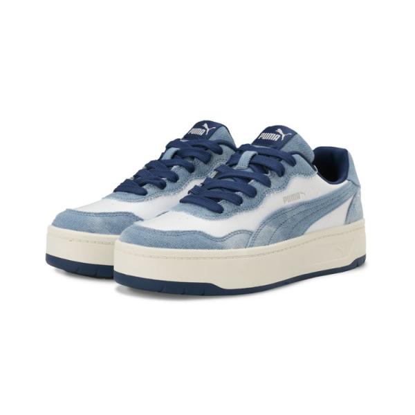 スカイデニムを取り入れた爽やかな印象のコート ラリー スカイ デニム スニーカー。シューレース式で足にしっかりフィットし、安定した履き心地を叶えます。アッパーはデニム生地との切替デザインで、シンプルながら表情のある仕上がりに。ゴム底で歩きや...