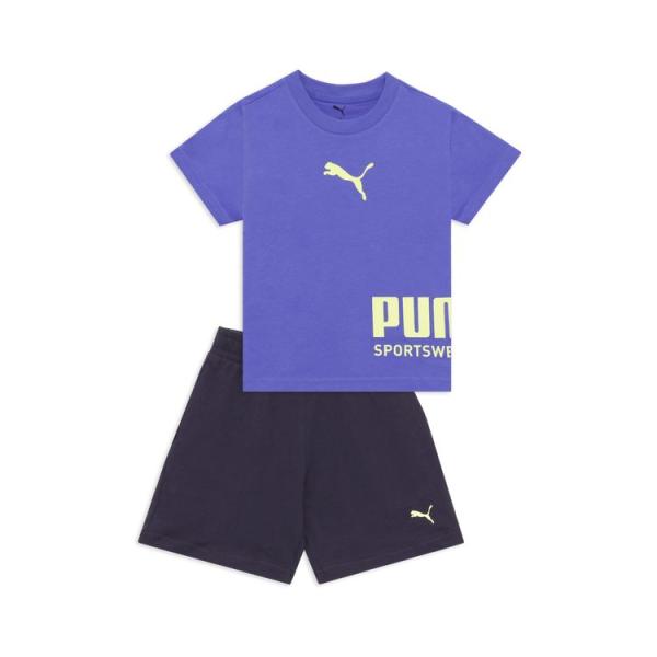 毎日をもっとアクティブに。Tシャツとショートパンツがセットになった、スポーティーなキッズ向けアイテムです。通気性の良い素材を使用しており、汗をかいてもさらっと快適。動きやすさと軽やかさを両立し、運動から普段使いまで幅広いシーンで活躍します。...