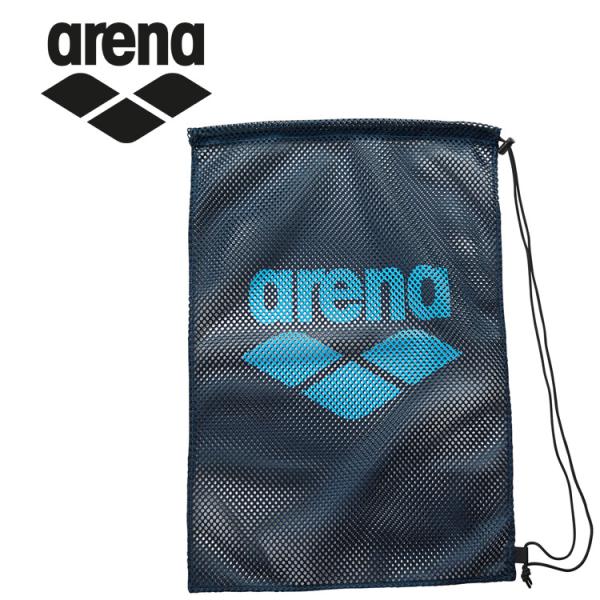 ■水泳 / その他水はけの良いメッシュ素材のメッシュバッグ。メッシュ素材を使用しているので、ビート板・フィン・パドル・シュノーケルなどの濡れるトレーニングツールを収納するのにおススメ。arenaロゴを全面に大きく抑えたインパクトのあるデザイ...
