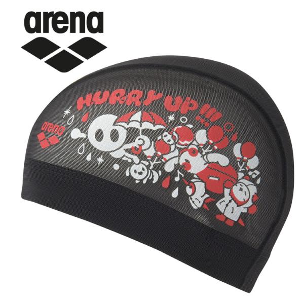 arenaのアイコンであるアリーナくんシリーズのメッシュ素材のスイムキャップ。アリーナくんと仲間たちが様々な天候での様子を表現したデザイン。水抜けが良く、ハードなトレーニングでもムレ感がなく快適に泳ぐことが可能。ハードなトレーニングするスイ...