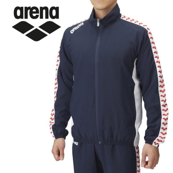■水泳(競泳)チーム用の布帛ジャケットです。フィットシルエットと脇部分の切り替ですっきり見えるパターンを採用しています。アリーナの定番ライン使用デザインです。・素材名：ARNウーブン【メーカー取り寄せ商品】 こちらの商品はメーカー手配の為、...