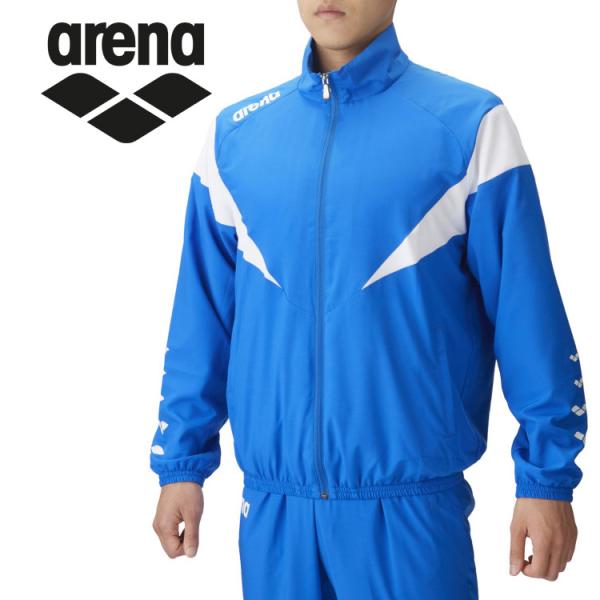 ■水泳(競泳)チーム用の布帛ジャケットです。ノーマルシルエットでゆったり見えるパターンを採用しています。5連アリーナマーク使用デザインです。・素材名：ARNウーブン【メーカー取り寄せ商品】 こちらの商品はメーカー手配の為、完売の場合もござい...