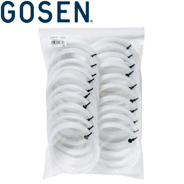 ガットの定番品。優れたコストパフォーマンス、性能、バランスのとれたゴーセン売上ナンバー1モデルのお徳用20張入です。素材：高分子ブレンドゲージ：1.35mm長さ：11.5m(37.7FT.)適正テンション：30〜35lbs対象プレイヤー：競...