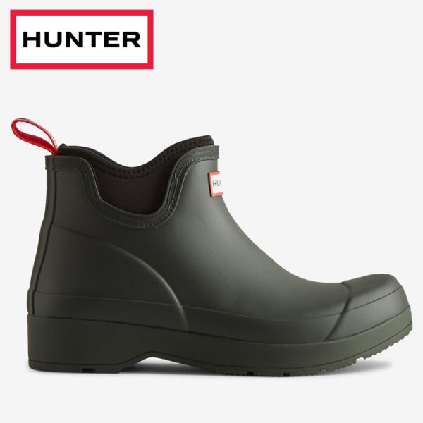 サイズ/フィットについて：サイズ通り、レギュラーフィット注：ネイプレンアッパーは、防水ではありません。ベストセラーのメンズプレイチェルシーネオプレンブーツは、究極の快適さと動きやすさを得るために、ハンターの強みである天然のビーガンゴムとソフ...