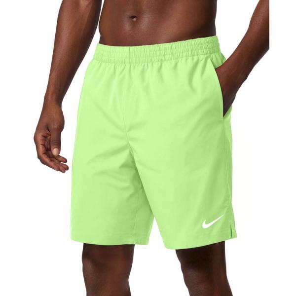 定番ボレーショーツ。適度な厚みがありデイリーユースに最適な素材を使用。付属のドローコードによりウエスト調節が可能。股下9インチ(22.8cm)。サイドポケット、ショーツ型インナーつき。本体 (ポリエステル100%)、裏地 (ポリエステル100%)