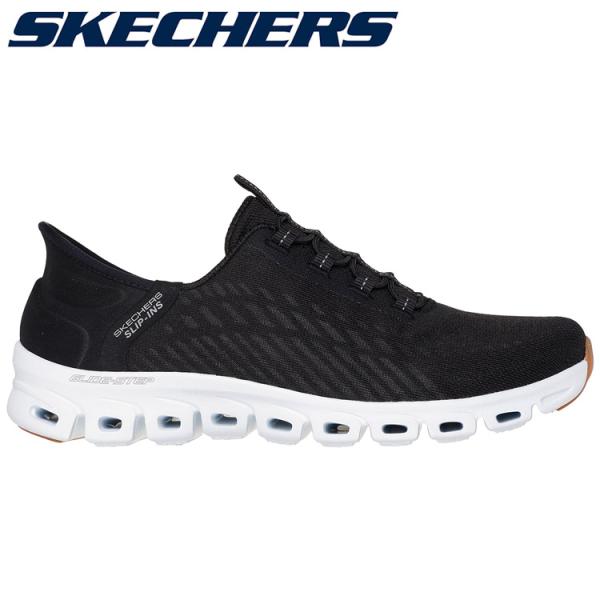 立ったままハンズフリーで靴の脱ぎ履きが可能なSLIP-INSモデル。モノメッシュのアッパー、Skechers Air-Cooled Memory Foam(TM)(スケッチャーズ エアクールドメモリーフォーム)コンフォートインソール、クッシ...