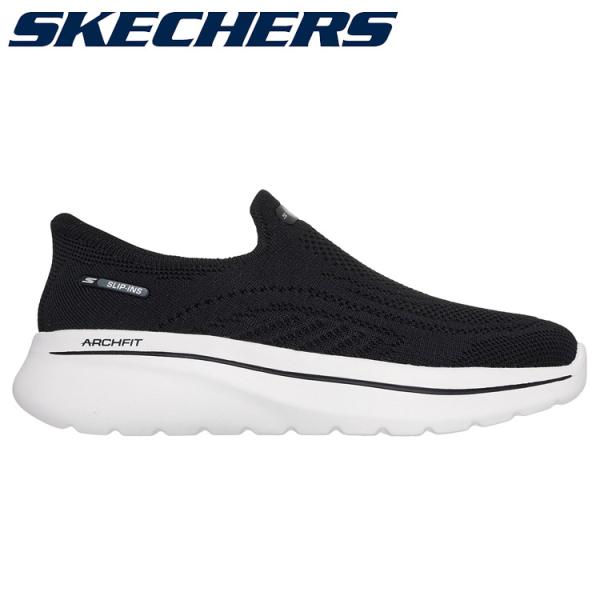 格段の履きやすさとサポートをもたらすスケッチャーズ Hands Free Slip-ins(R)(ハンズフリー スリップインズ):GO WALK ARCH FIT N-JOY。APMA認証付きのレースレス ウォーキングシューズ。独自のHee...