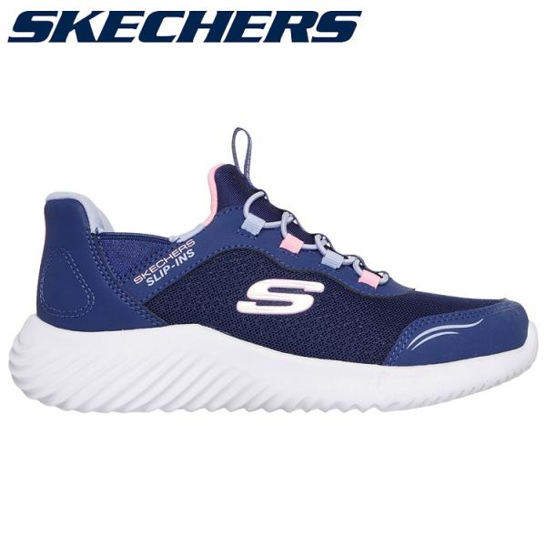 履きやすく快適なSkechers Hands Free Slip-ins(TM)(スケッチャーズ ハンズフリー スリップインズ)。バウンダー - シンプル キュート。独自のヒールピローデザインを採用したスタイルで、ストレッチレースを配したメ...