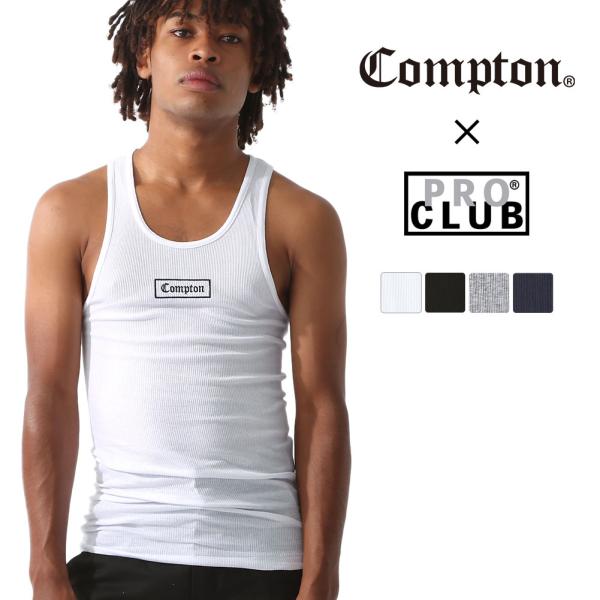 【商品名】コンプトン プロクラブ タンクトップ メンズ pro club 大きいサイズ アメカジ ストリート ブランド USAモデル PRO CLUB COMPTON OLD SCHOOL EMBO【ブランド名】 COMPTON x PRO...