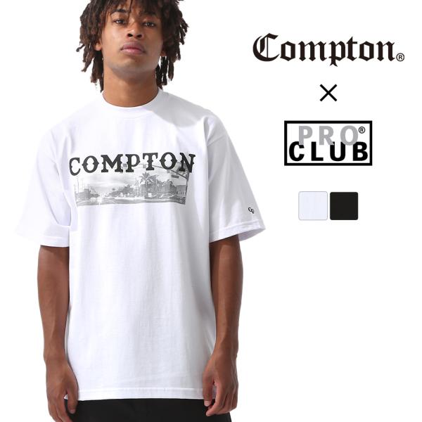 【商品名】コンプトン プロクラブ tシャツ メンズ 半袖 ブランド プリント 大きいサイズ ヘビーウェイト 6.5オンス 厚手 半袖tシャツ ストリート アメカジ USAモデル PRO CLUB COMPTON THE STREET【ブラン...