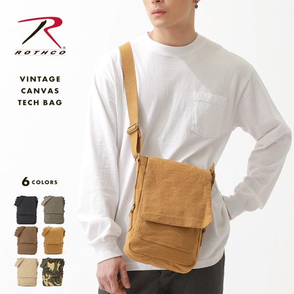 【商品名】ROTHCO ロスコ ショルダーバッグ メンズ 斜めがけ バッグ ミニショルダー ミニバッグ【ブランド名】 ROTHCO ロスコ【シリーズ名】 VINTAGE CANVAS MILITARY TECH BAG【商品番号】 roth...