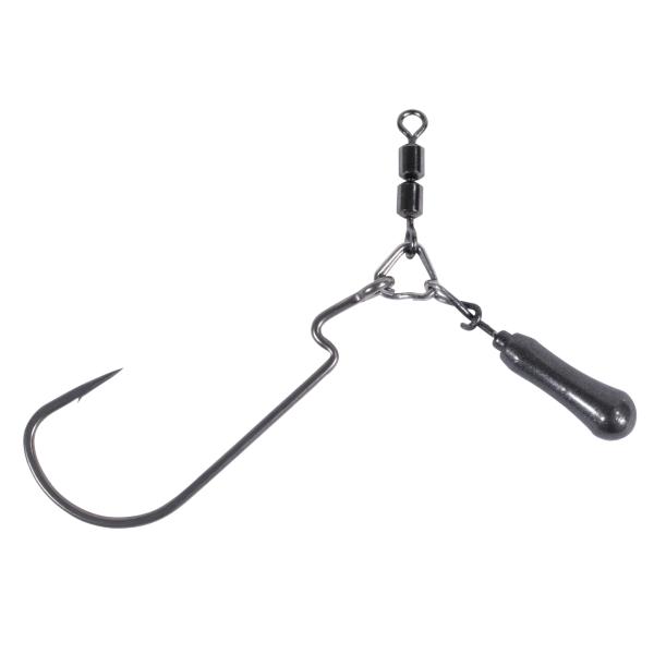 メーカー：がまかつ商品名：LDマスターショット 入数：2三角形のデルタリングを搭載。三点にそれぞれフック・シンカー・スイベルが収まる事で干渉を防ぎ、トラブルを軽減。また、確実にシンカーが下になりフォールする事ですり抜けが良くなり、フッキング...