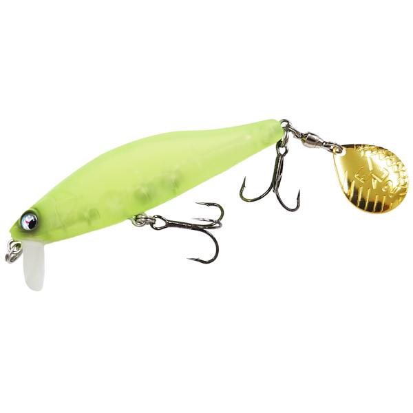 メーカー：アイスフォーゲル商品名：ウラカン 65Length: 65mmWeigh: 約8gType: SinkingHook Size: #8 (Front / Rear)「あと一歩」を詰める魅惑の直進ロール。スピンテール×ミノーという革...